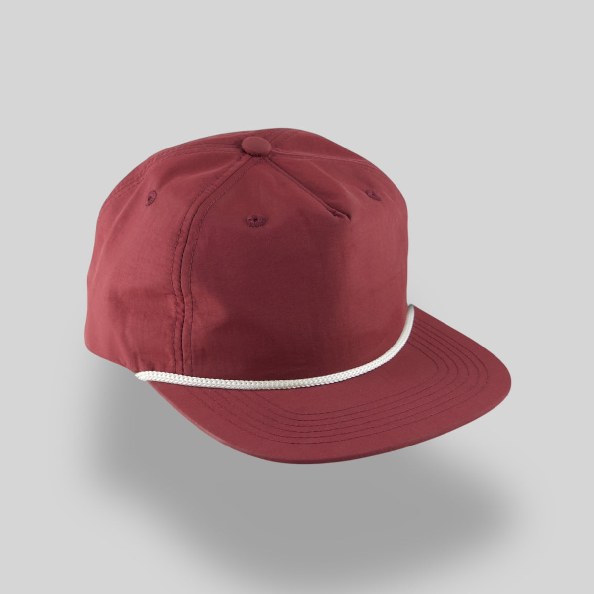 Polyester Maroon / White – Blank Rope Hats