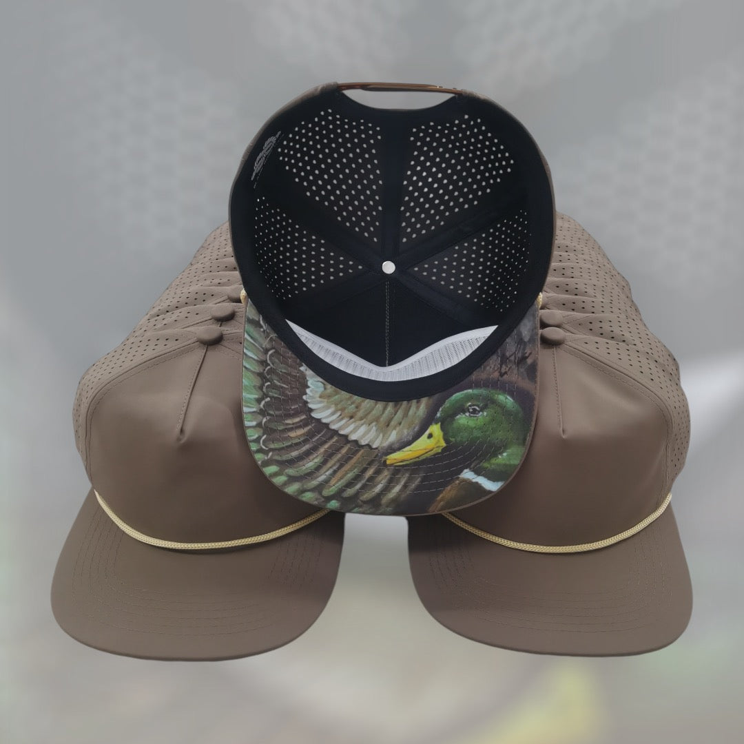 Polyester Custom Printed Brown Mallard Duck Underbill / Beige Rope ...