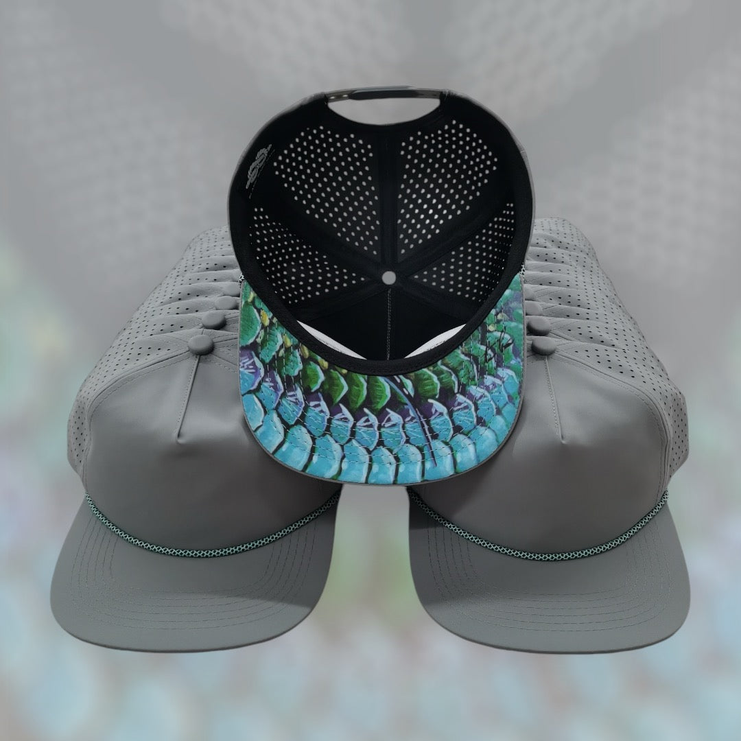 Polyester Custom Printed Gray Tarpon Underbill / Teal-Black Rope ...