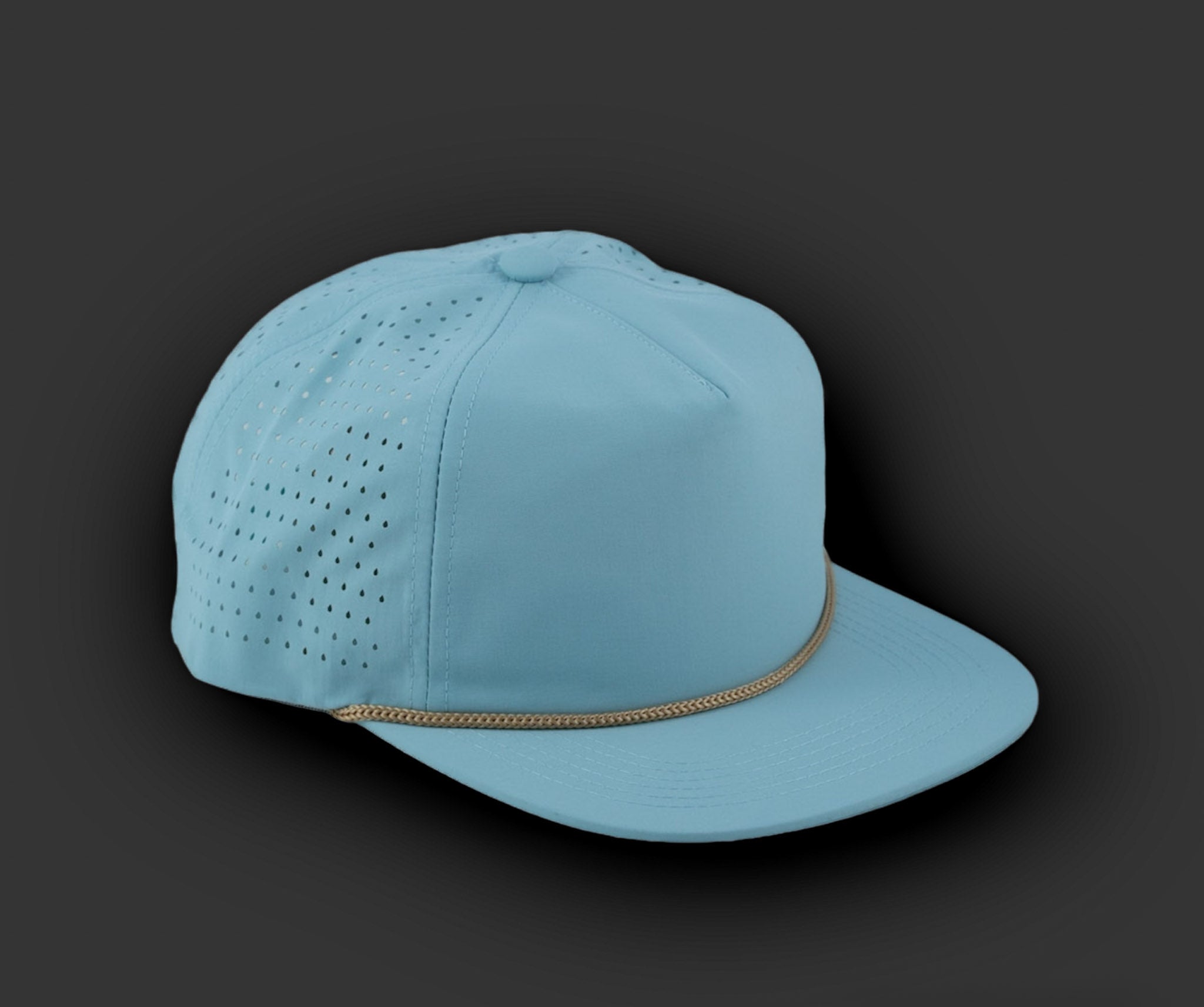 Perforated Light Blue / Gold Rope ETA Late October – Blank Rope Hats
