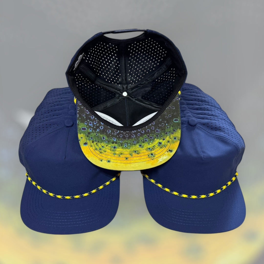Polyester Custom Printed Navy Mahi Underbill / Navy-Yellow Rope – Blank ...