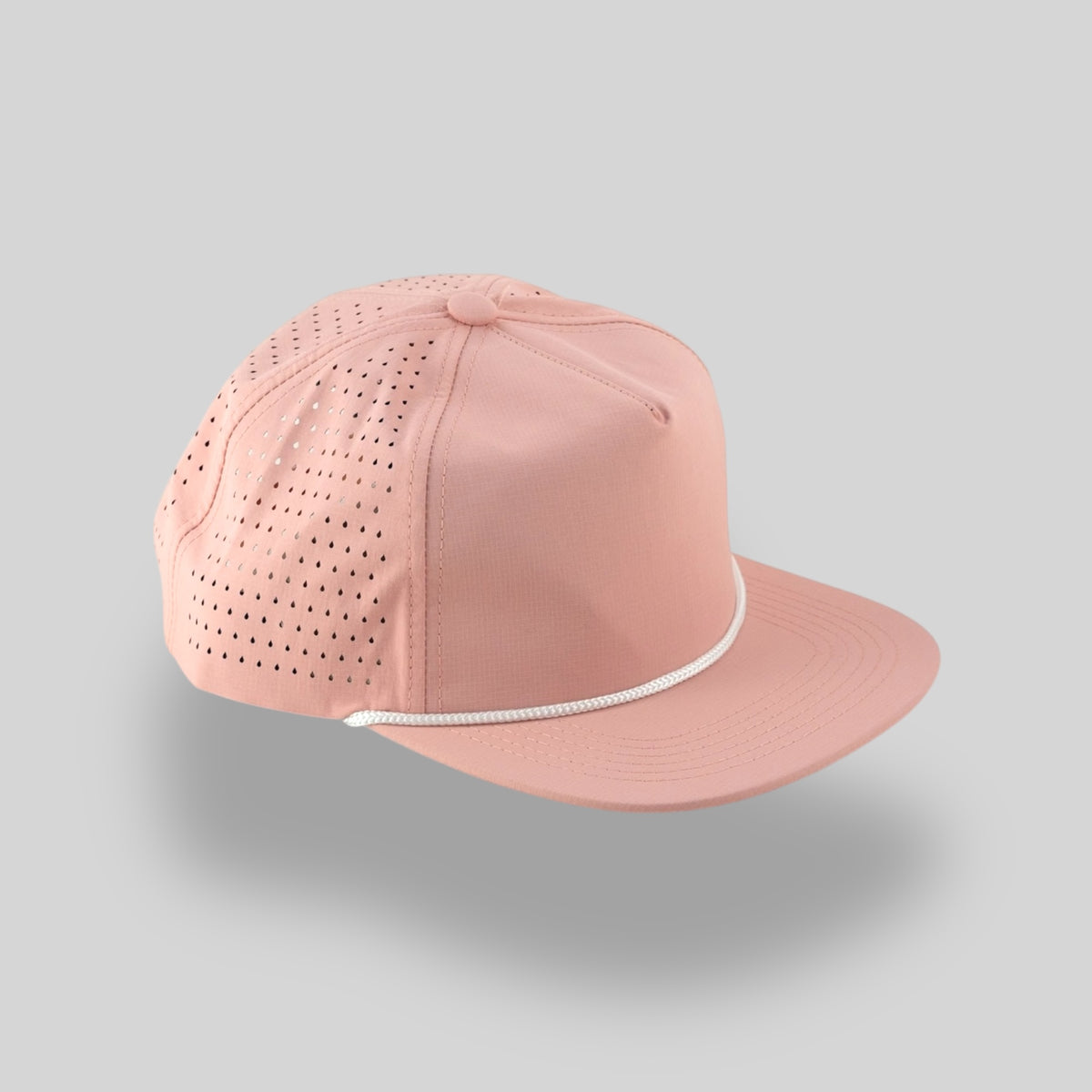 Perforated Nylon Ripstop Rosa Pink / White Rope – Blank Rope Hats