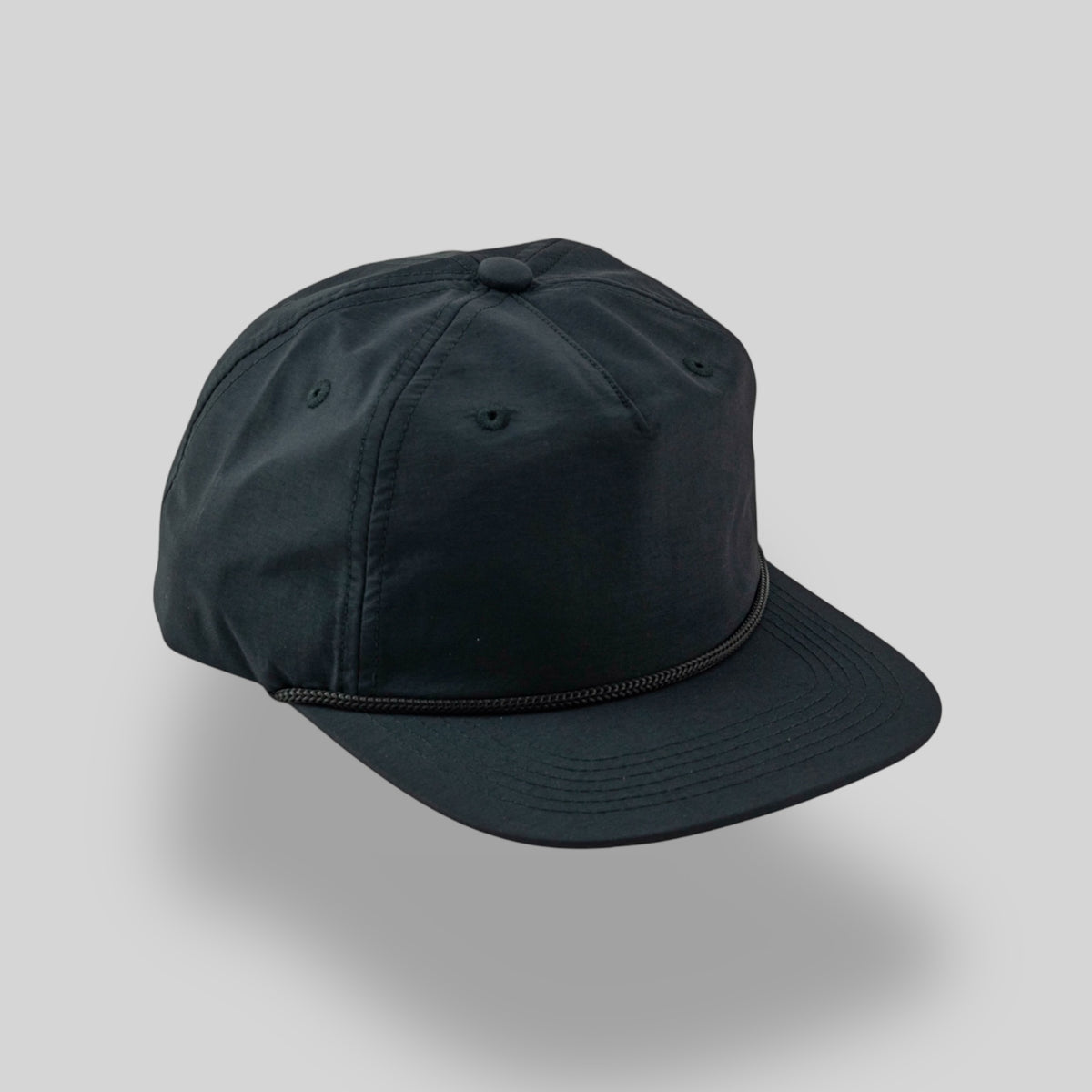 Polyester Black / Black Rope – Blank Rope Hats