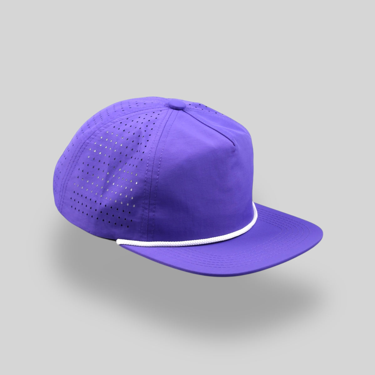 Perforated Purple / White Rope – Blank Rope Hats