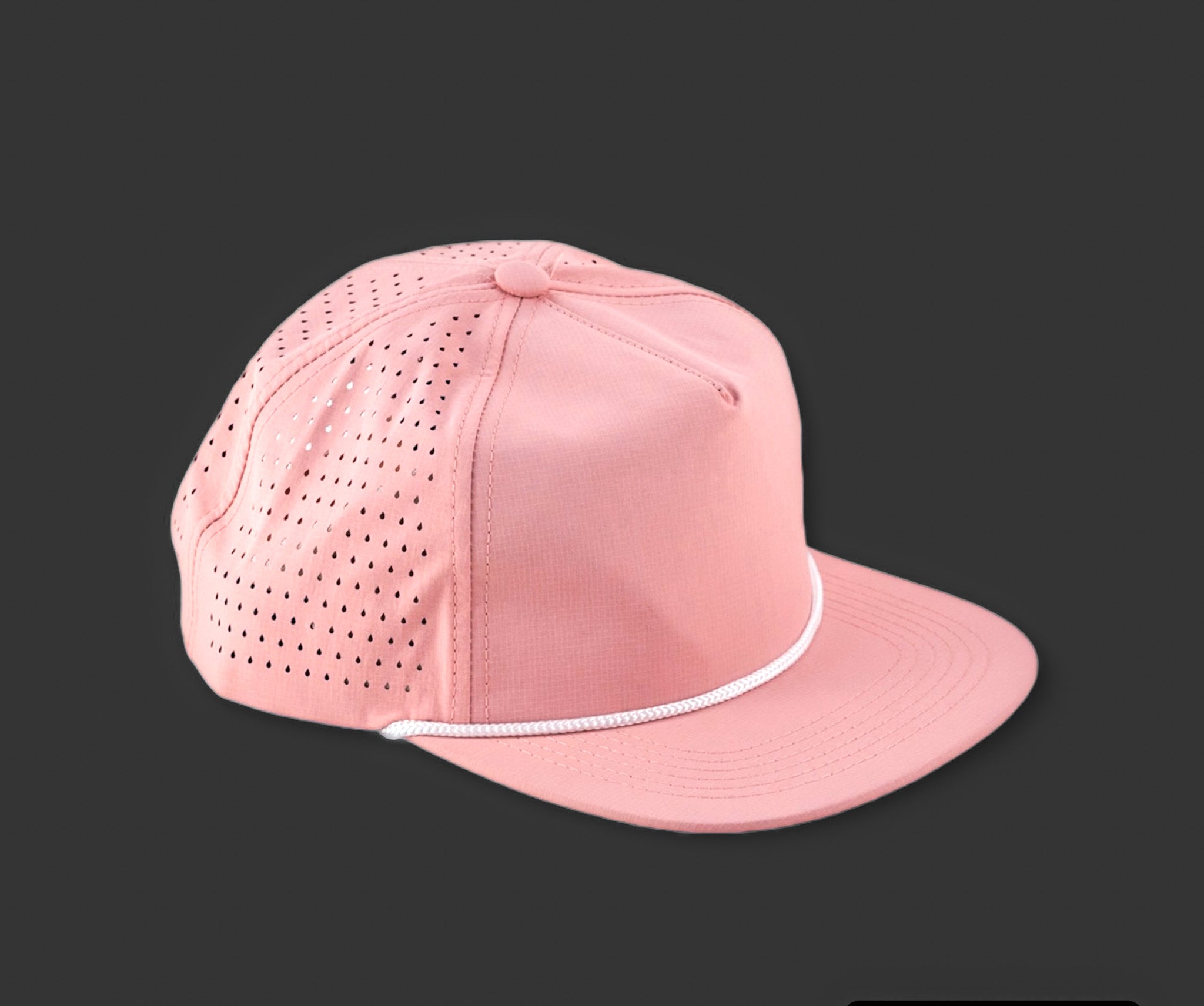 Perforated Nylon Ripstop Rosa Pink / White Rope – Blank Rope Hats
